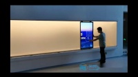 电动滑轨屏应用于企业展馆