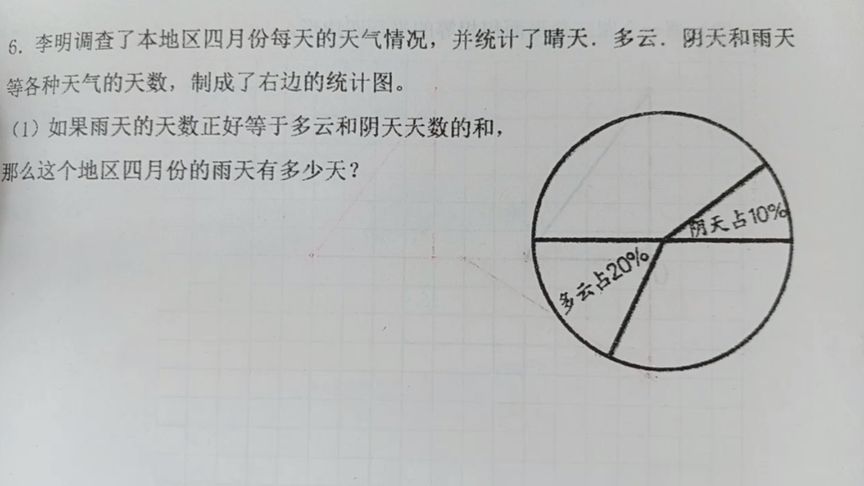 六年级数学:扇形统计图相关计算