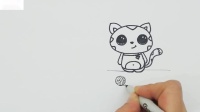 如何画一只猫可爱而简单