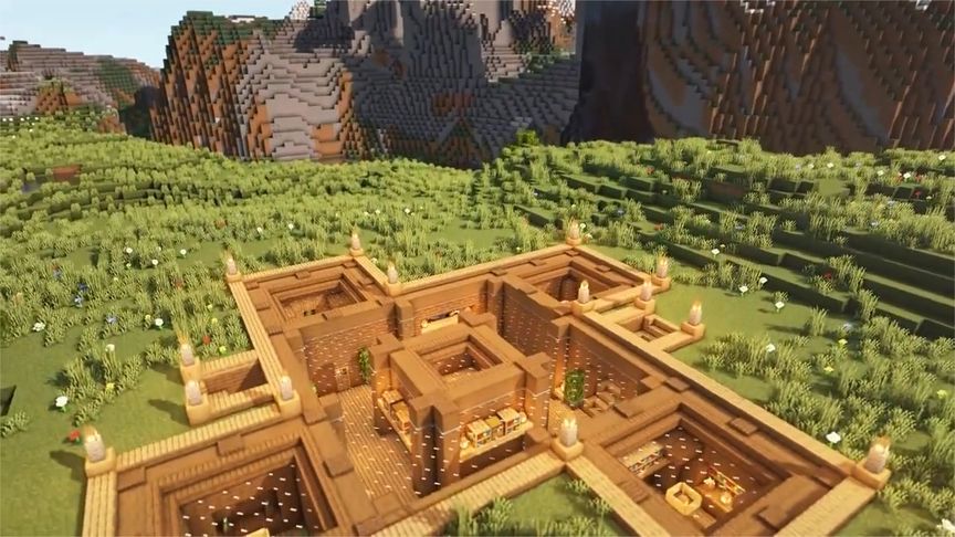 我的世界:橡木地下基地(建筑教程)