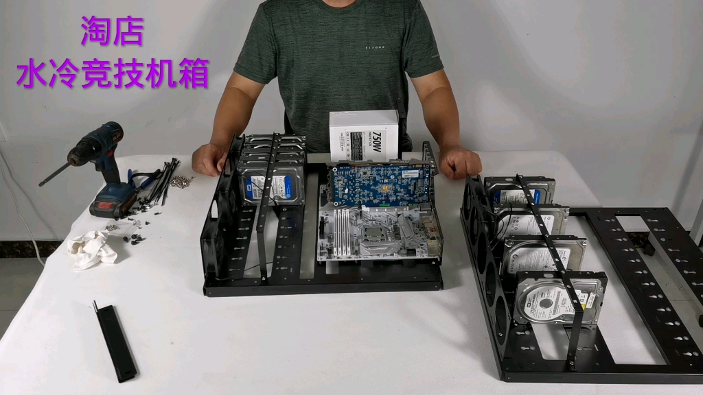 可叠加多硬盘多层机箱12硬盘36硬盘两层叠加装机步骤