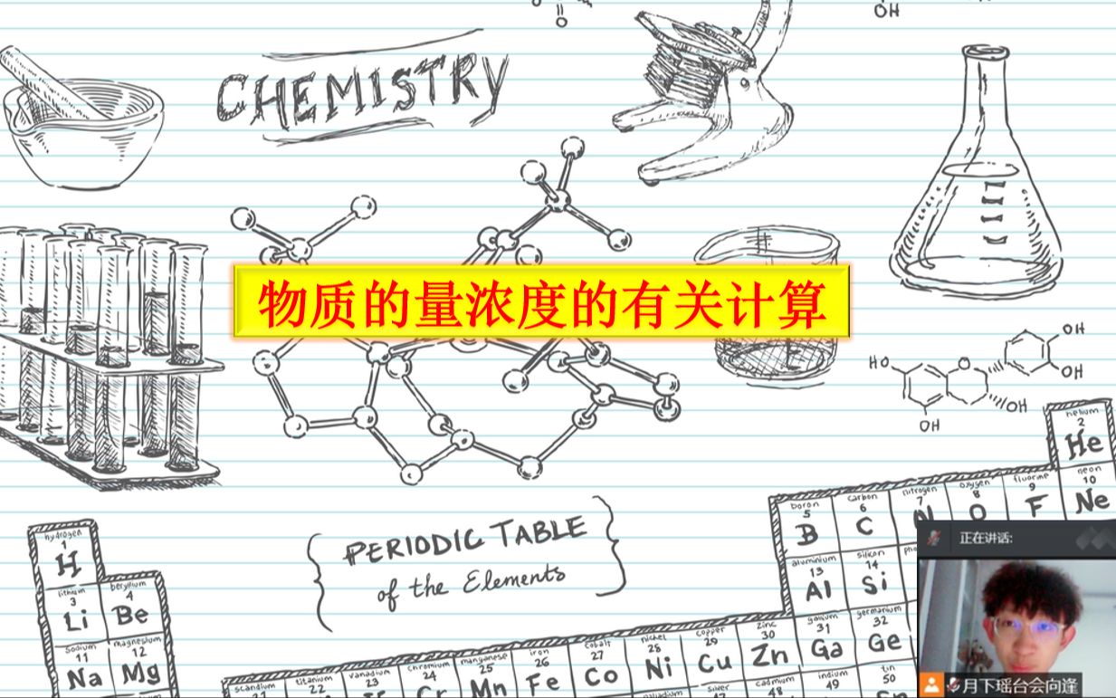 22 物质的量浓度的有关计算——高中化学学习视频