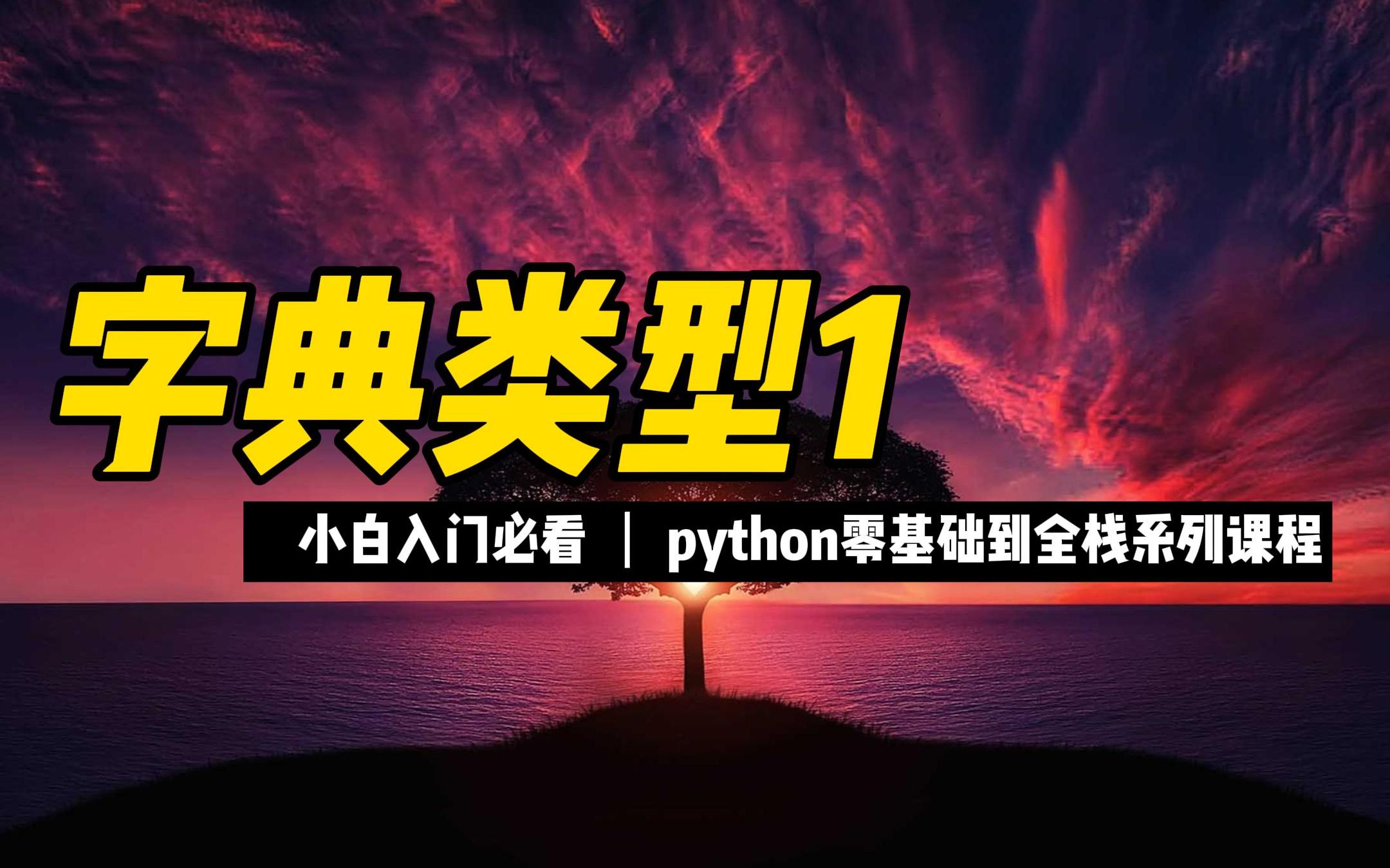 字典类型1 - 《python零基础到全栈系列》