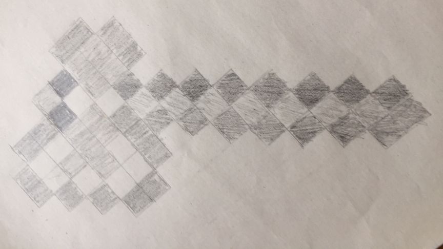 我的世界像素画:钻石斧
