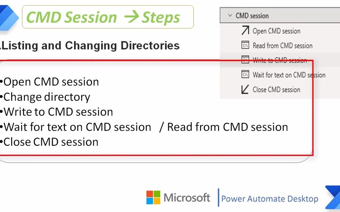 ...Power Automate Desktop _ 123 __ Working with Open CMD session ...