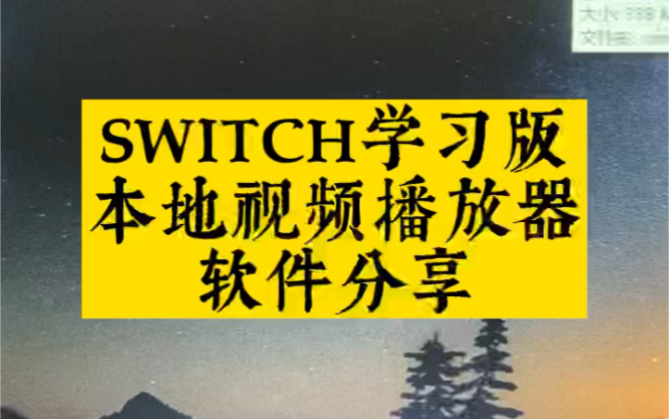 SWITCH学习版离线视频播放器分享