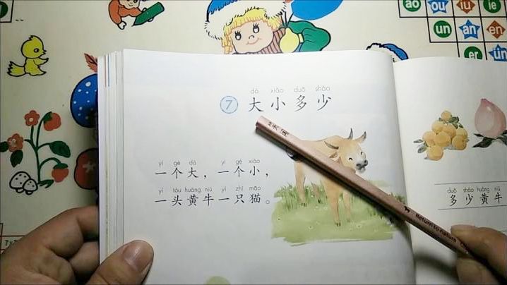 陪孩子上学读书从一年级开始,识字7——大小多少