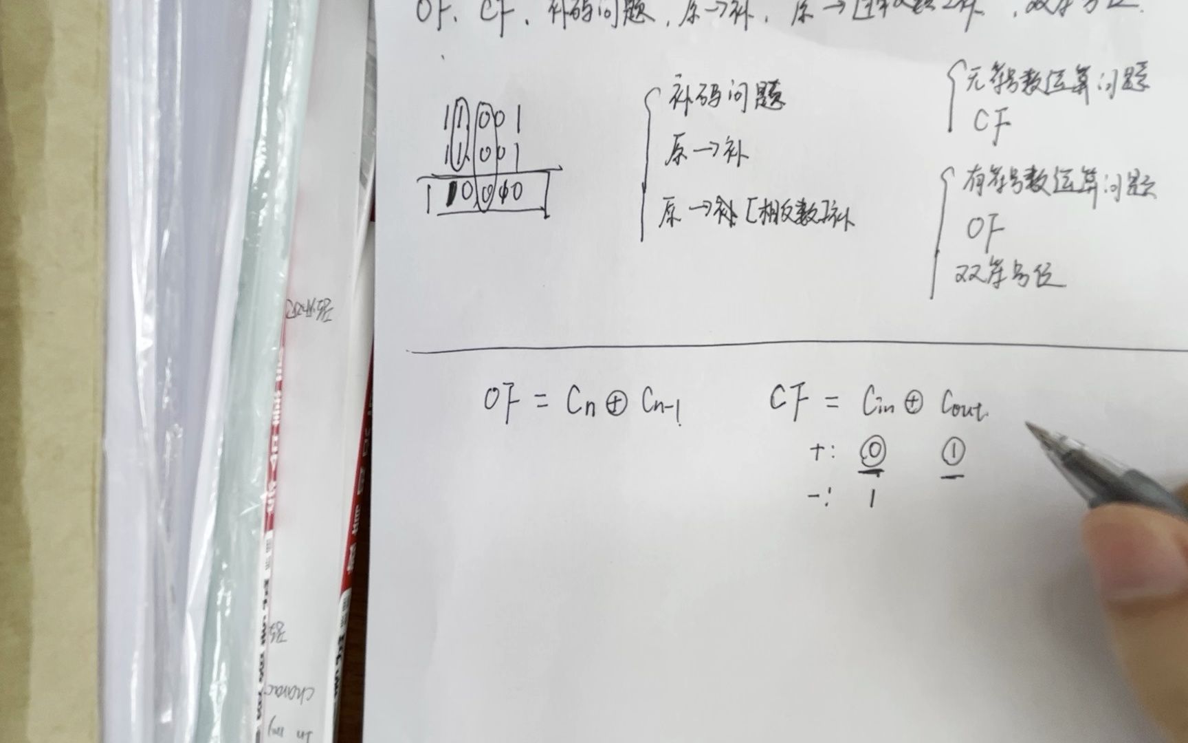 ...标志位、双符号位的理解,无符号数、有符号数运算及判断溢出的方法