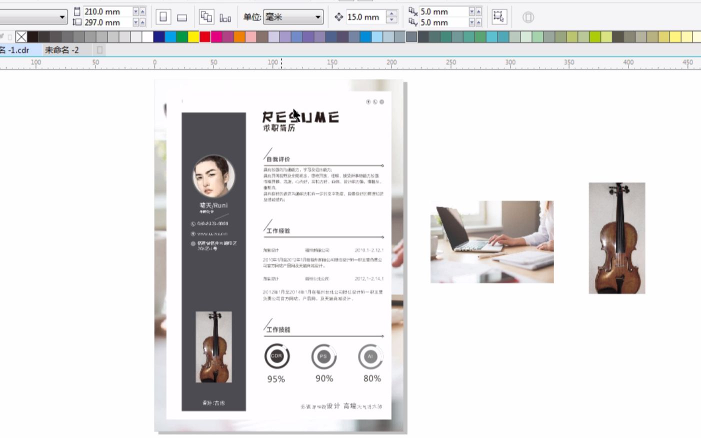 CDR平面设计 简历设计标准