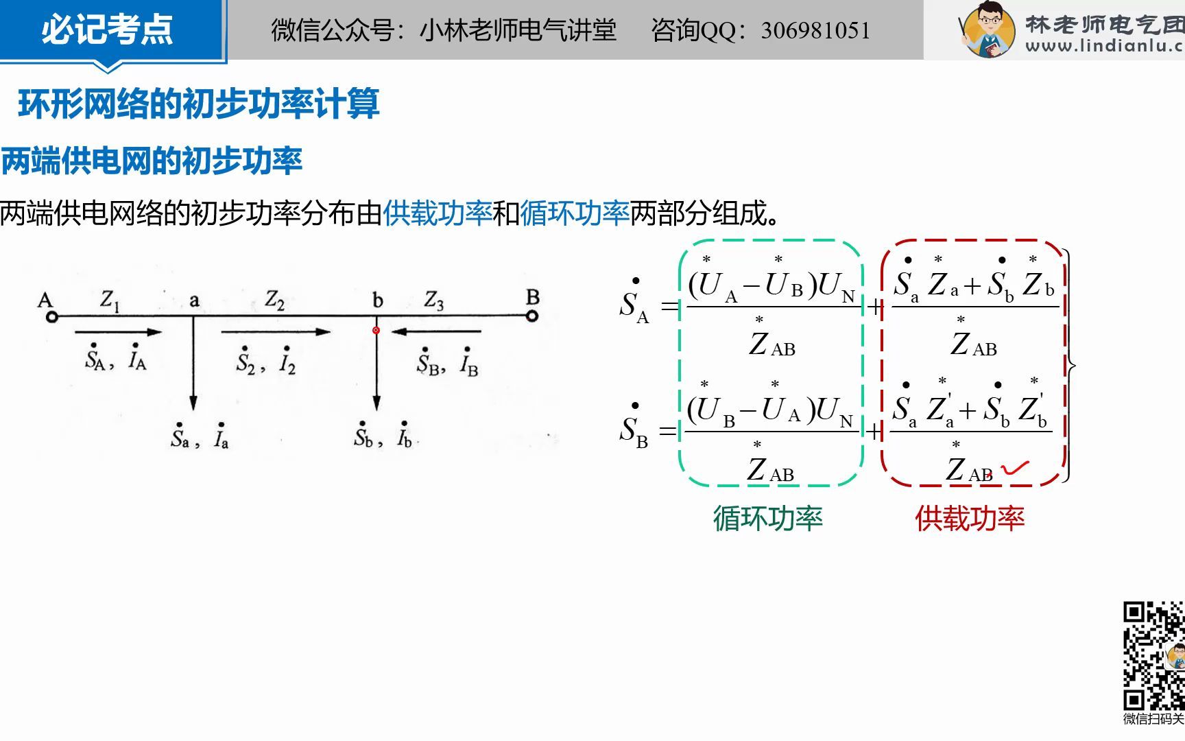 电力系统分析课程——3.2 环形网络的潮流分布计算