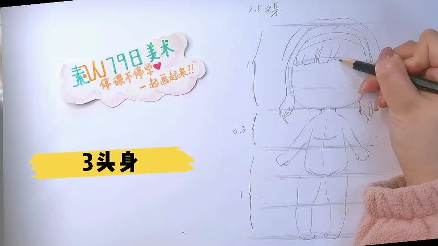 动漫人身比例画法～#画画 #教育 #动漫