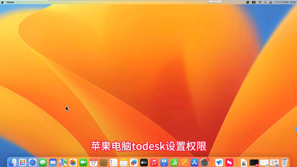 苹果电脑设置todesk远程控制权限