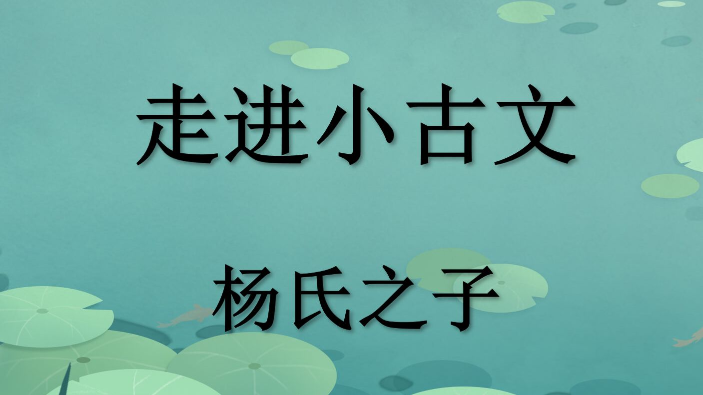 杨氏之子 走进小古文 小学文言文阅读理解