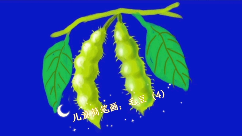 儿童简笔画:毛豆(4)
