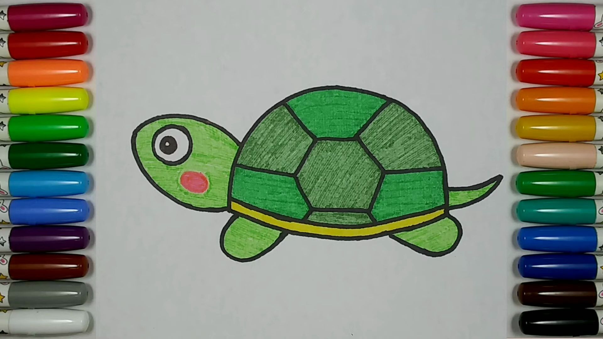 【儿童简笔画教程】画一个可爱的小乌龟:慢慢乐活!