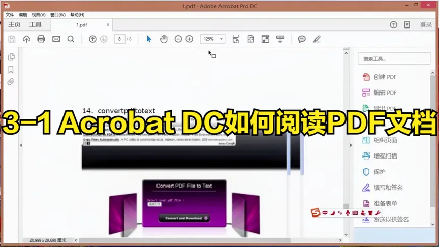 3-1 Acrobat DC如何阅读PDF文档 学浪计划
