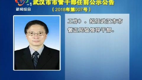 武汉市市管干部任前公示公告