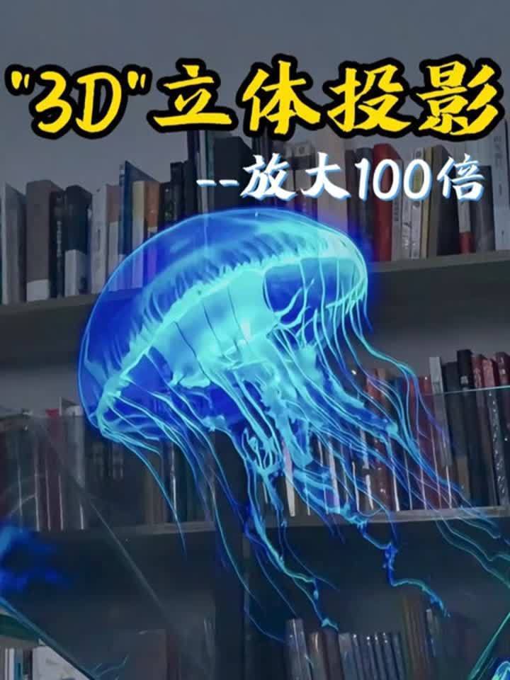 ...立体投影"吗比人还大的鱼直接冲出屏幕!实现真人和影像的跨次元互动!