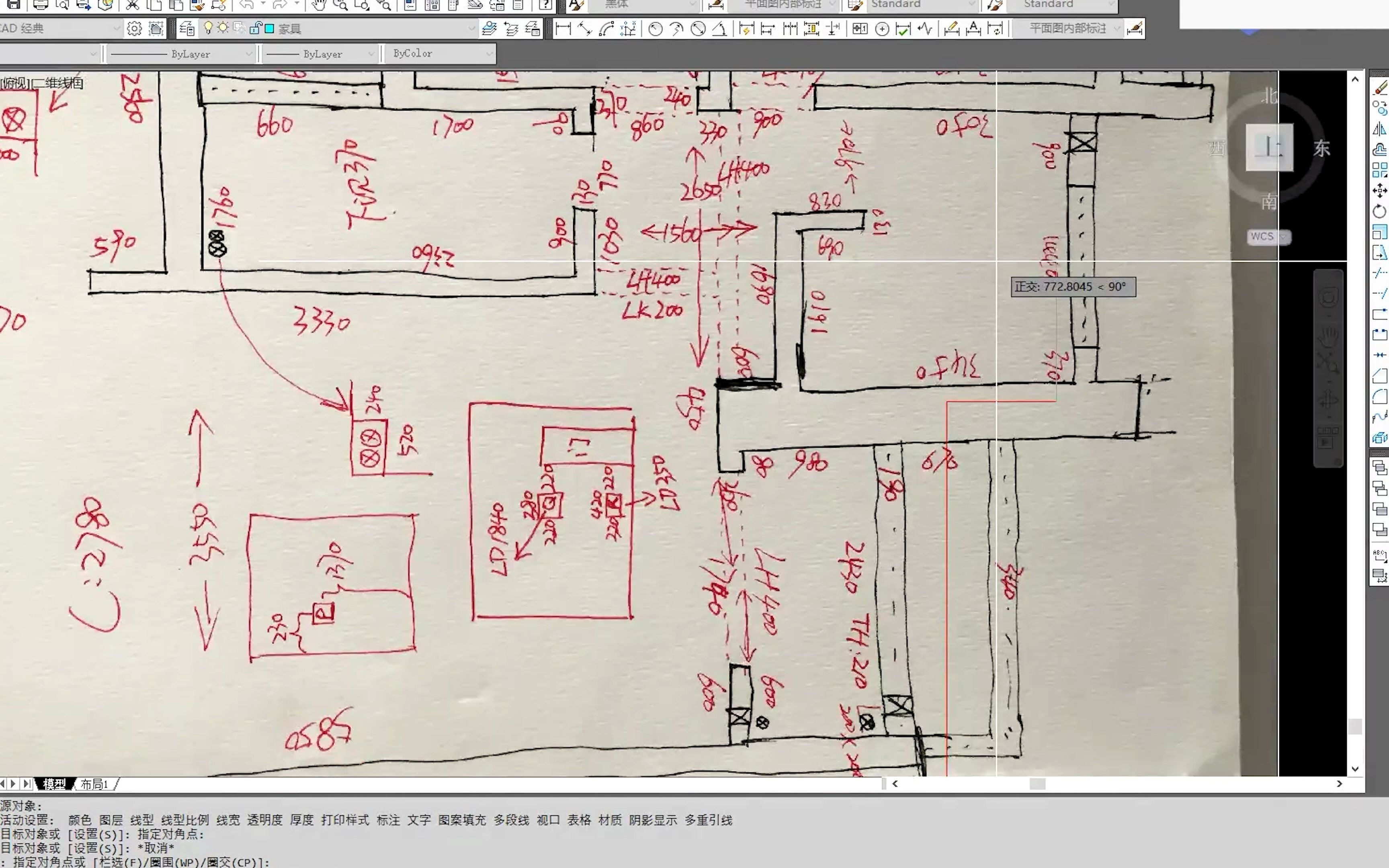 初入室内设计公司,量房是第一步,这样的量房框架图你会画吗?
