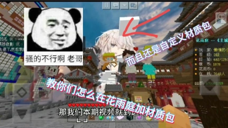 我的世界:教你们在花雨庭里面加自定义材质包,普通的生存也可以