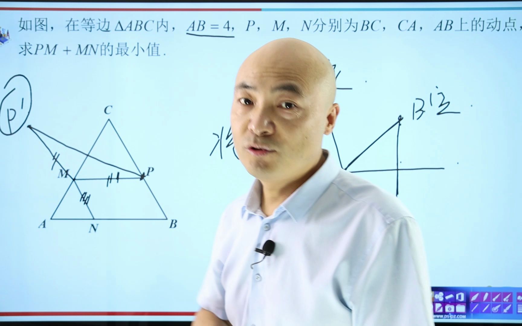 数学学习方法:几何高频考点,求线段之和的最小值