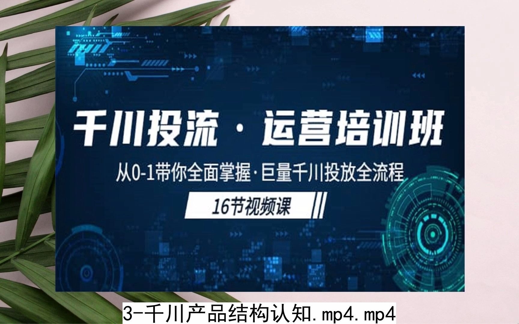 2024-千川投流·运营培训班:从0-1带你全面掌握·巨量千川投放全流程
