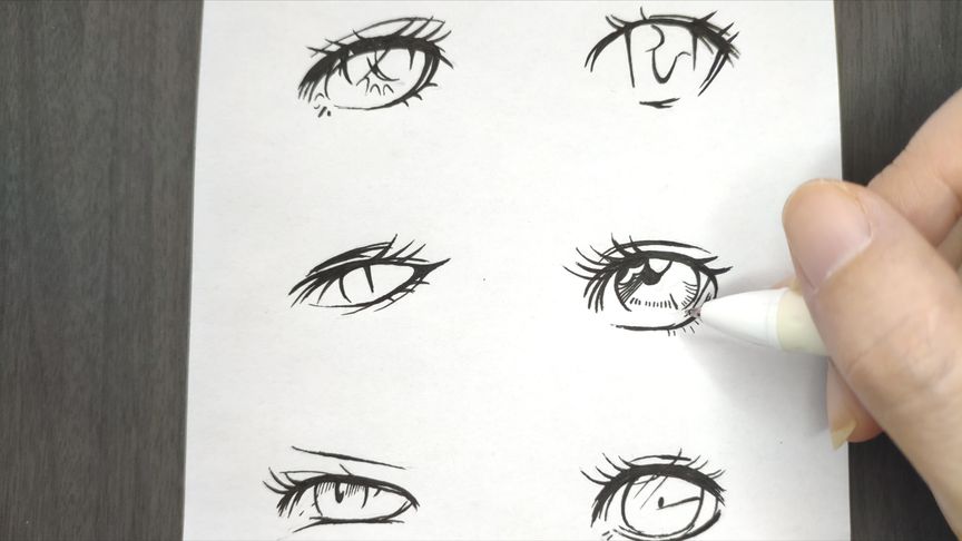 动漫入门:教你8款不同情绪的漫画人物眼睛教程,学起来知识青年
