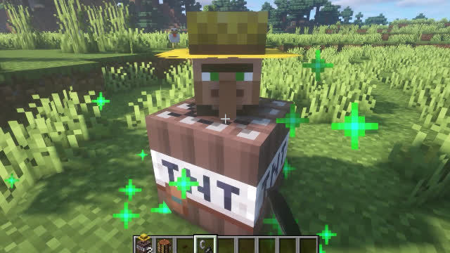 我的世界里如何把村民制作成TNT炸弹