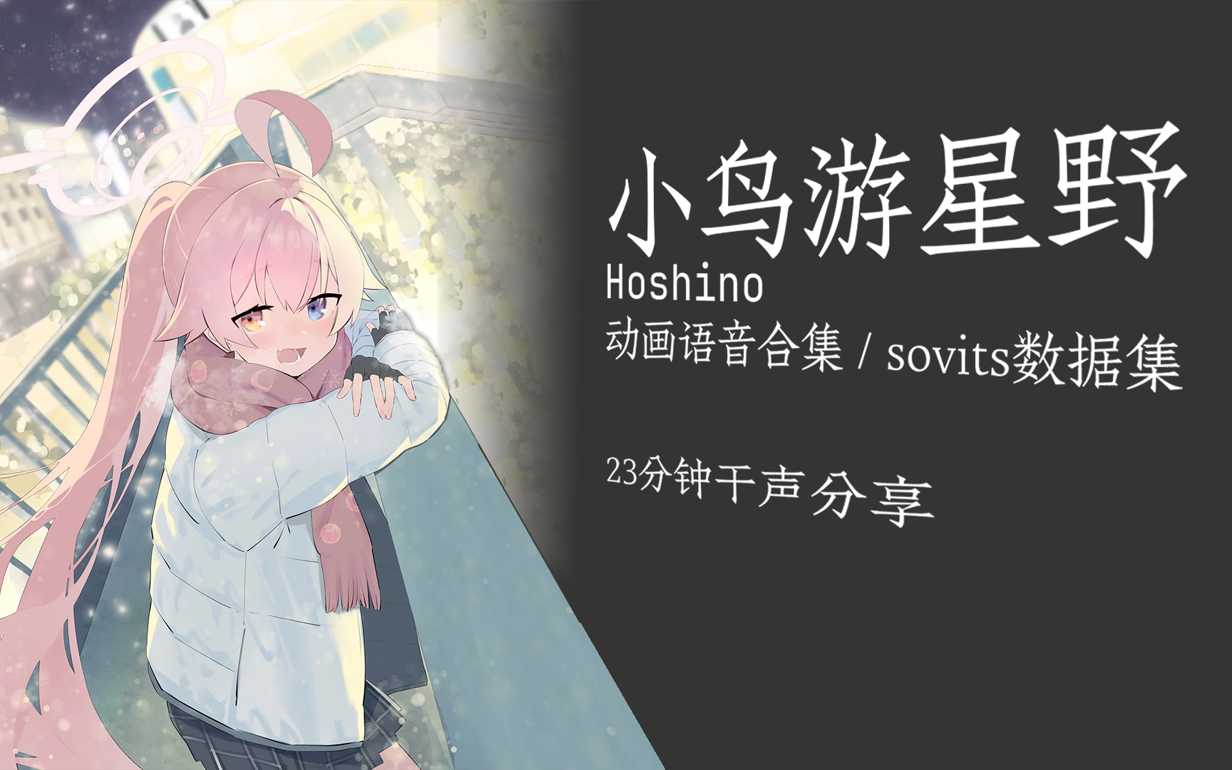 小鸟游星野-动画语音合集/Sovits数据集-23分钟干声+机器标注