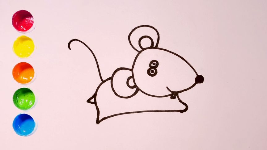 【彩虹简笔画】小老鼠上灯台偷油吃,叽里咕噜滚下来～