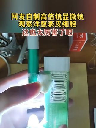 网友自制高镜显微镜观察洋葱表皮细胞 这也太厉害了吧#是时候展现...
