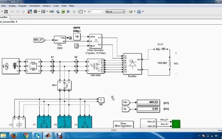 Simulink 中的三相谐波滤波器建模 matlab