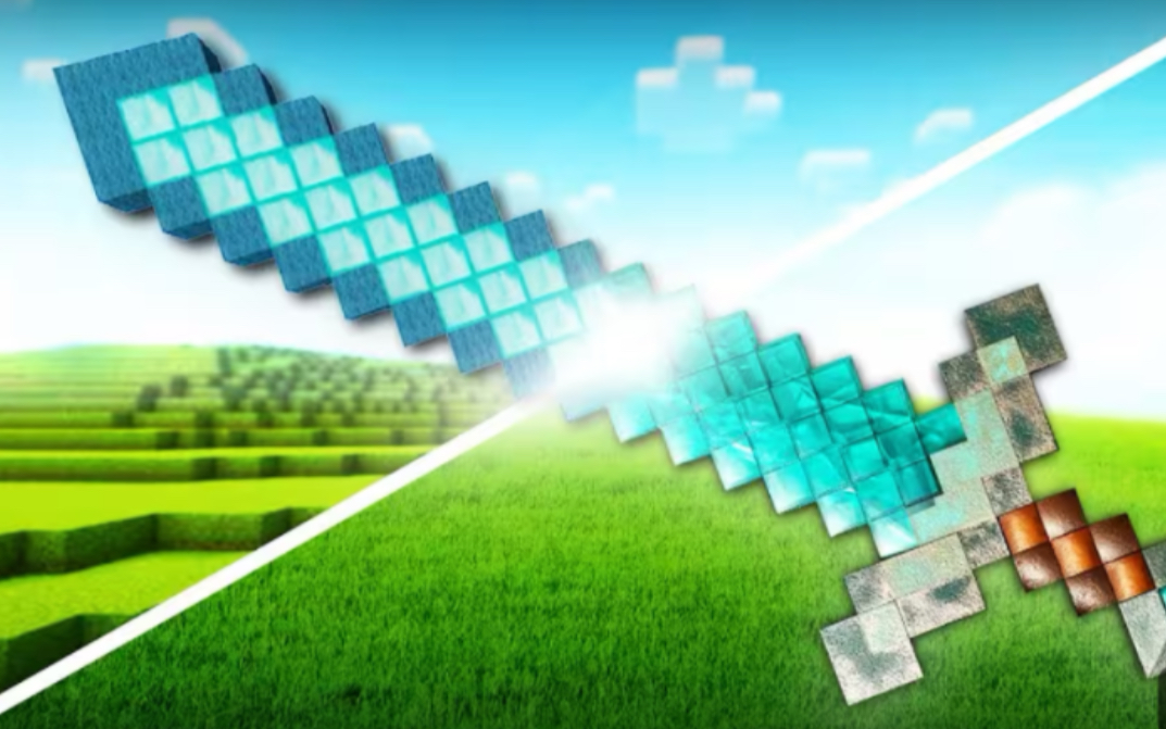 我的世界: 挑战在现实世界打造mc的每一把剑,究竟谁最锋利