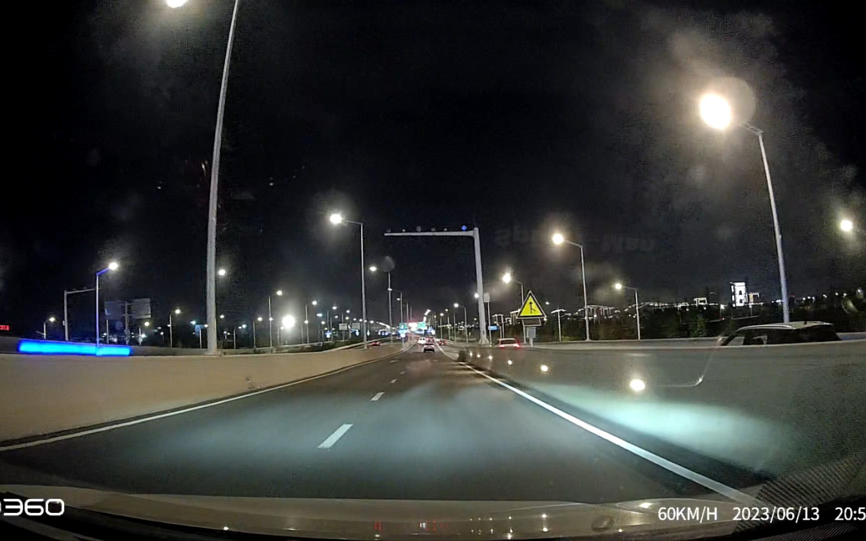 360 G900 行车记录仪 夜晚效果