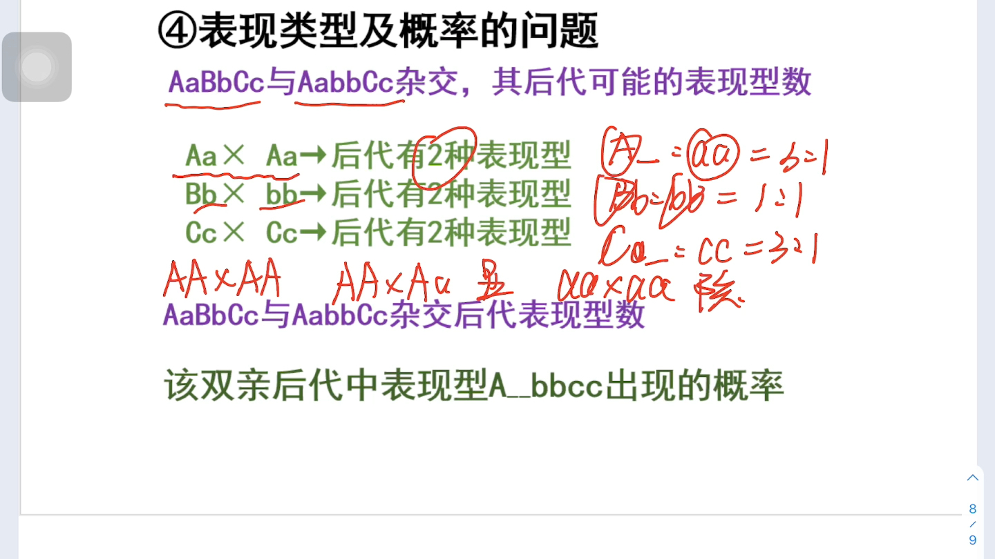 孟德尔的遗传定律(二)自由组合的解题思路