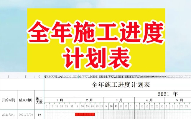 全面施工进度计划表,横道图