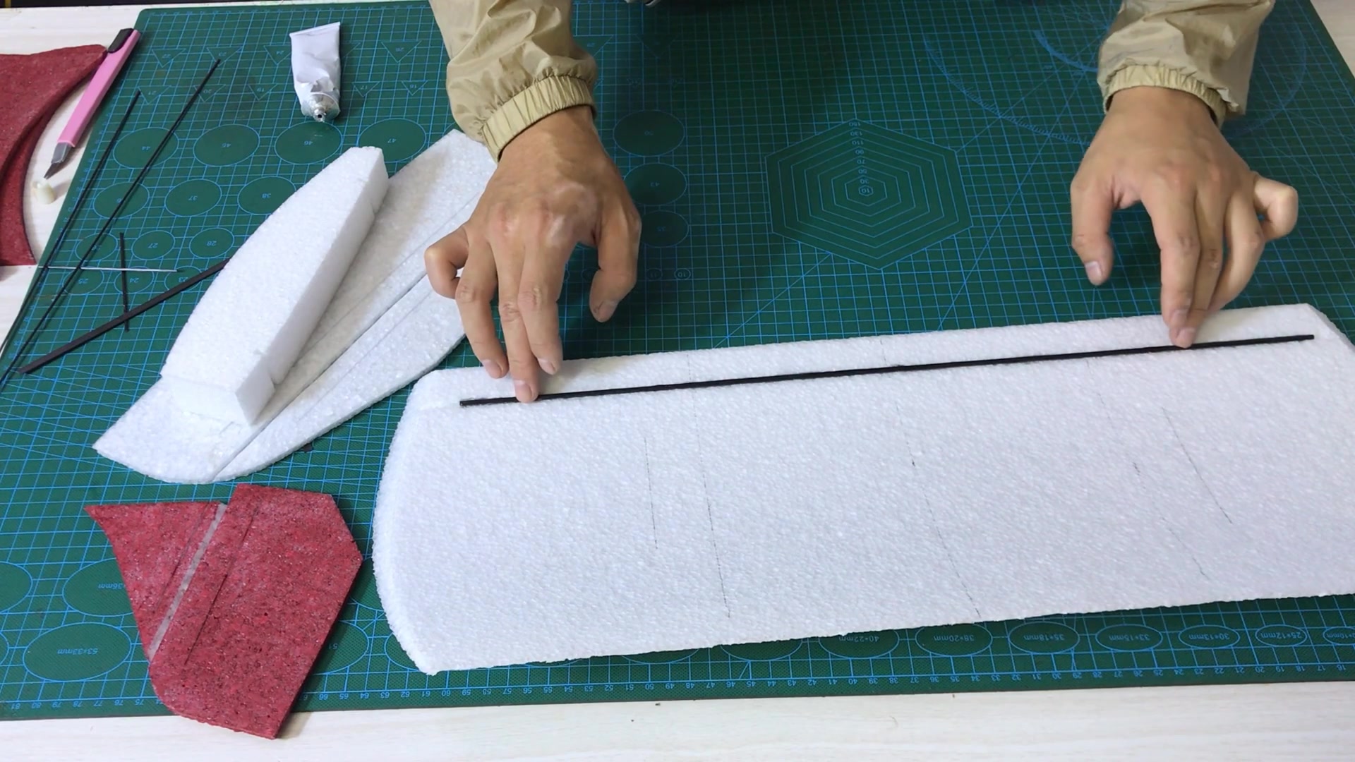 小精灵制作教程 云霄模型 EPP飞机 公园飞 新手必备 超好小子飘飘机