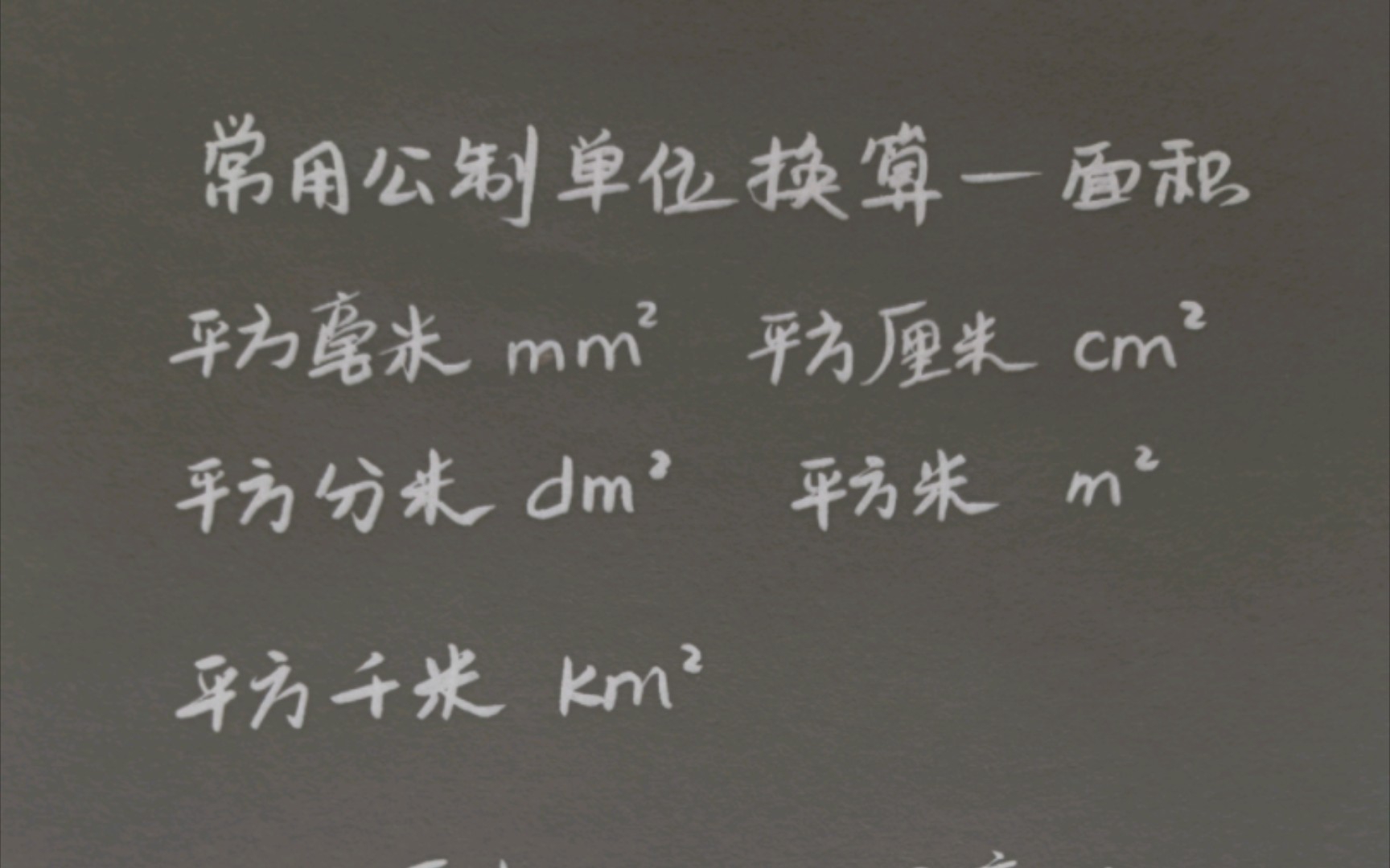 〔小肉丸懒懒数学学习笔记〕常用公制单位换算,面积