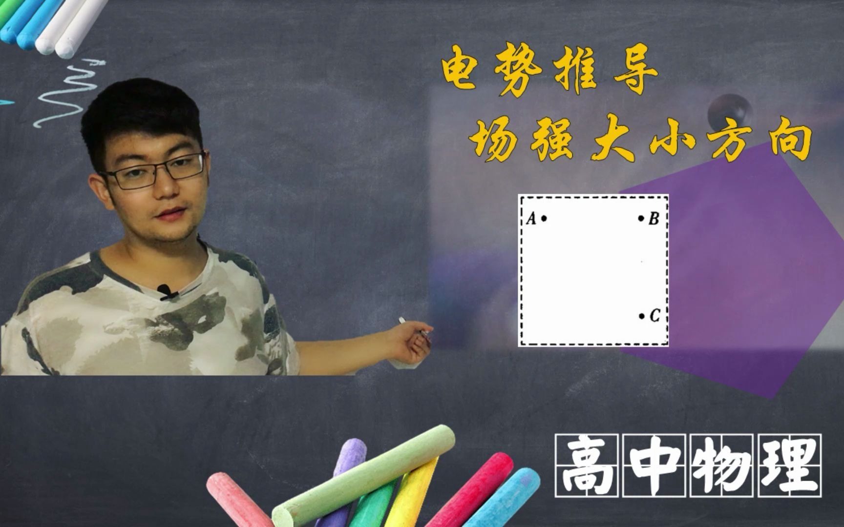 3个点电势推导场强,等分法还是投影法,听物理老师说