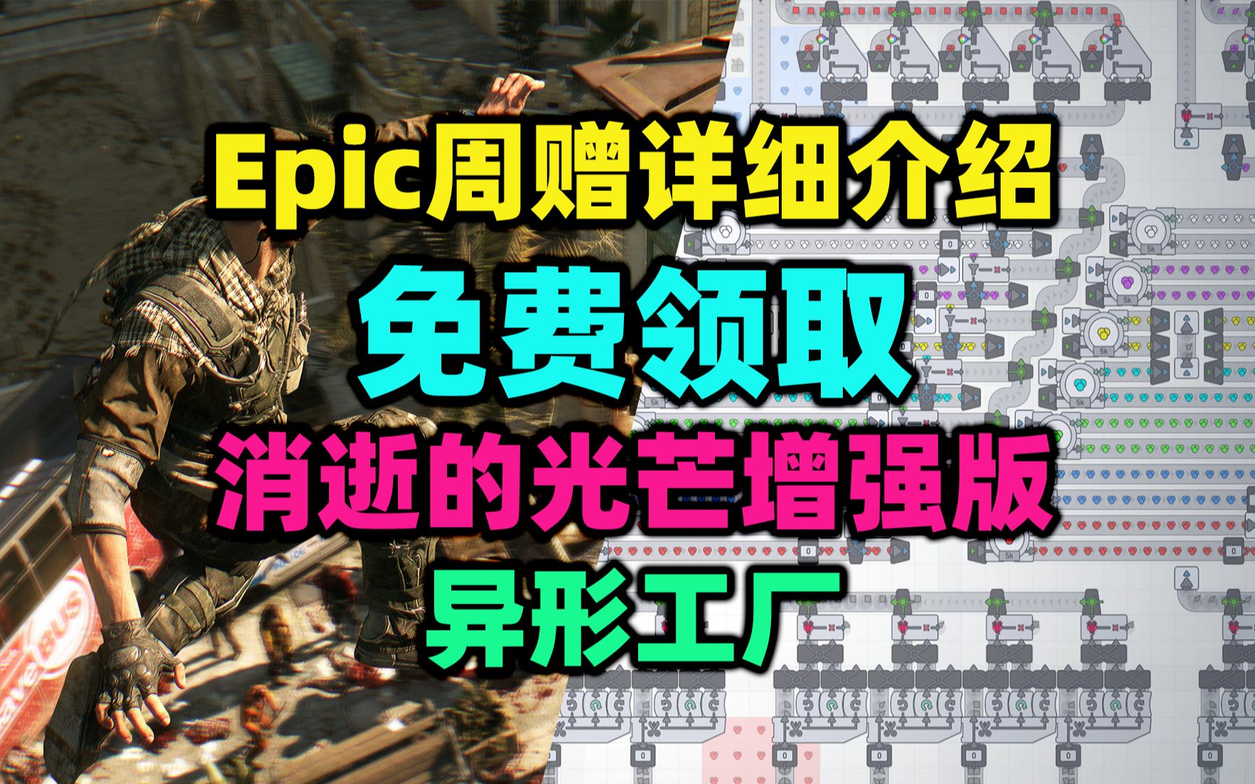 Epic周赠的《消逝的光芒增强版》和《Shapez异形工厂》是什么样的...
