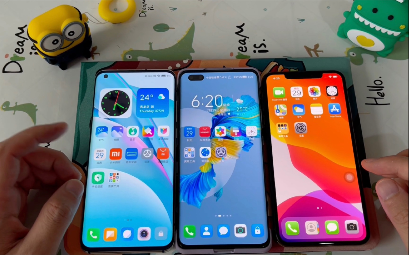 鸿蒙vs苹果ios VS小米安卓,系统界面对比