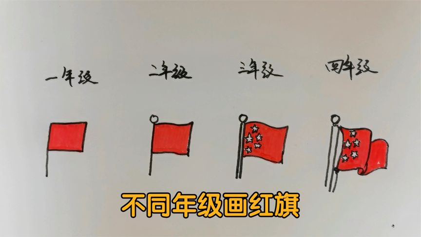 各个年级画国旗~