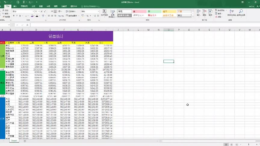excel合并单元格篇