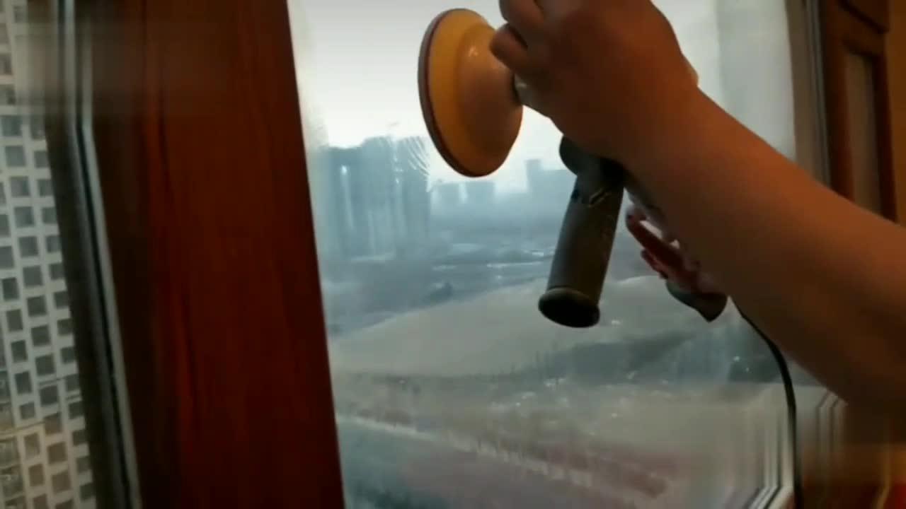 这个事情你要知道!建筑工程玻璃划痕焊点修复!#玻璃幕墙 #门窗 #玻璃 ...