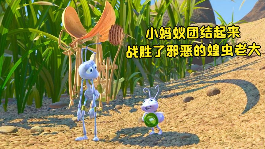 动画片:小蚂蚁们团结一心,战胜了邪恶的蝗虫老大