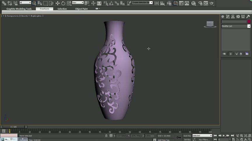 周贤学堂 镂空花瓶 3DMAX建模实例视频教程