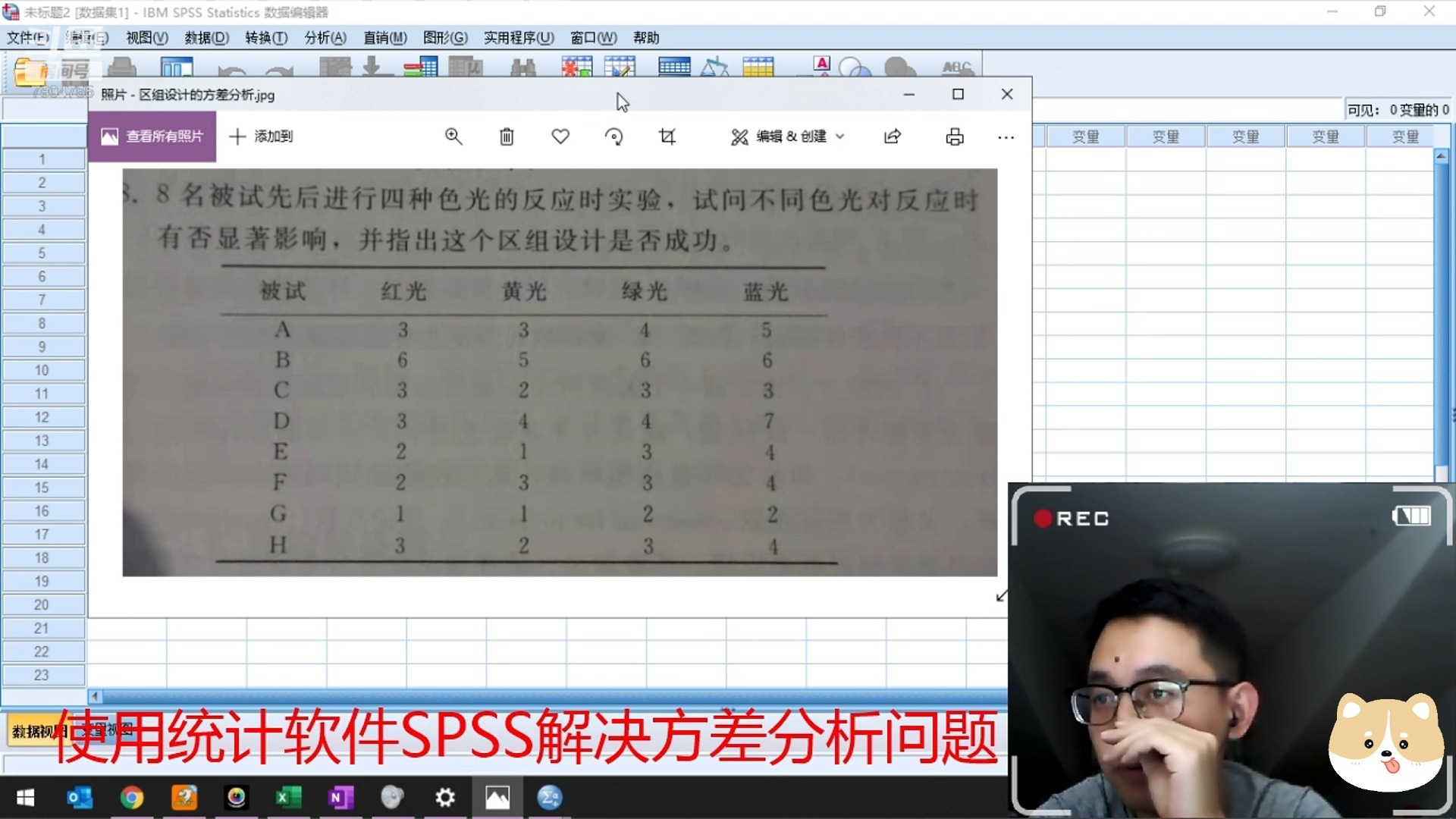 SPSS软件解决方差分析问题-1 完全随机的方差分析 区组方差分析 ...