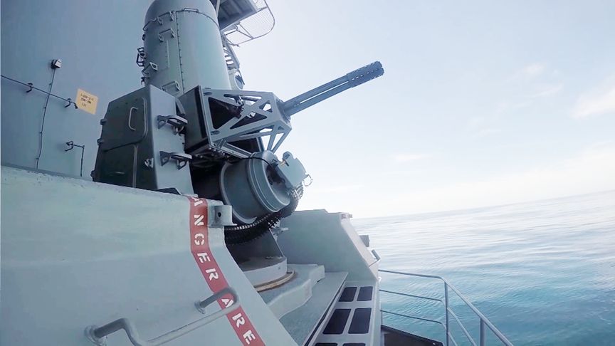 航空母舰亚伯拉罕林肯号 近距离武器系统 火力测试视频