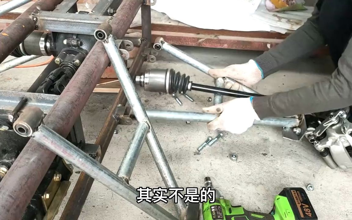 手工自造四驱越野车钢管车全部过程