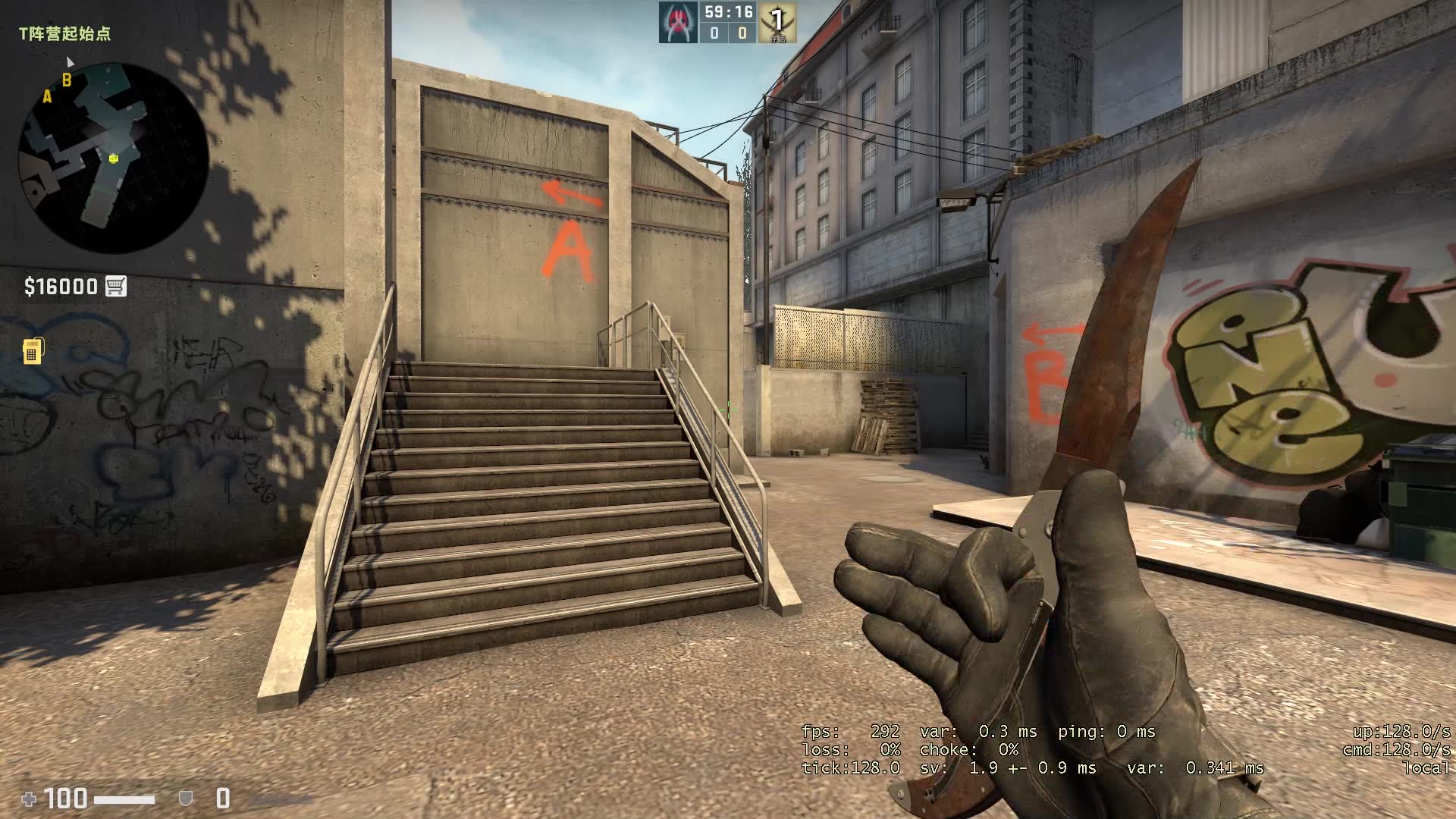 当csgo萌新第一次买了一把弯刀.